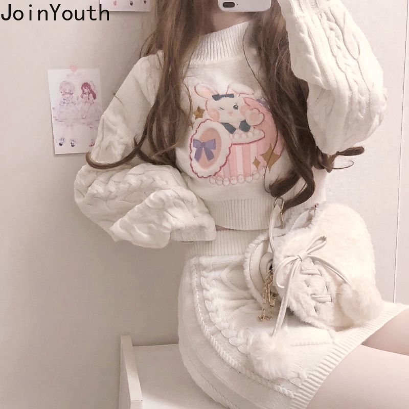 Aesthetic Clothes Y2K Kawaii Soft Girl Gothic - Sweaters & Cardigans ...
