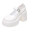 Coquette Dollette Aesthetic Shoes - Mary Janes Platform Shoes White ...